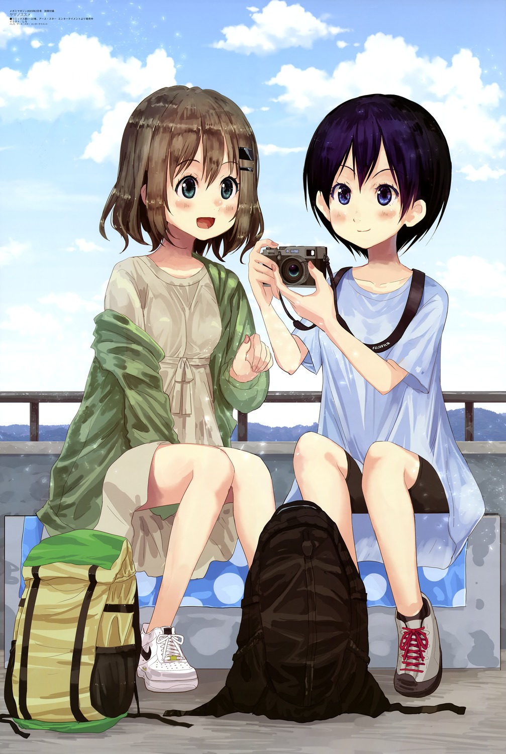 siro yama no susume kurosaki honoka yukimura aoi bike shorts dress | #1050644 | yande.re